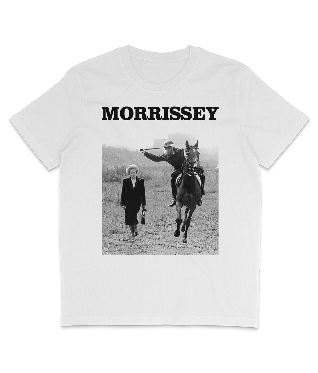 Morrissey - Tour 2018 - Thatcher Backdrop - Black Text – DEAD POSH